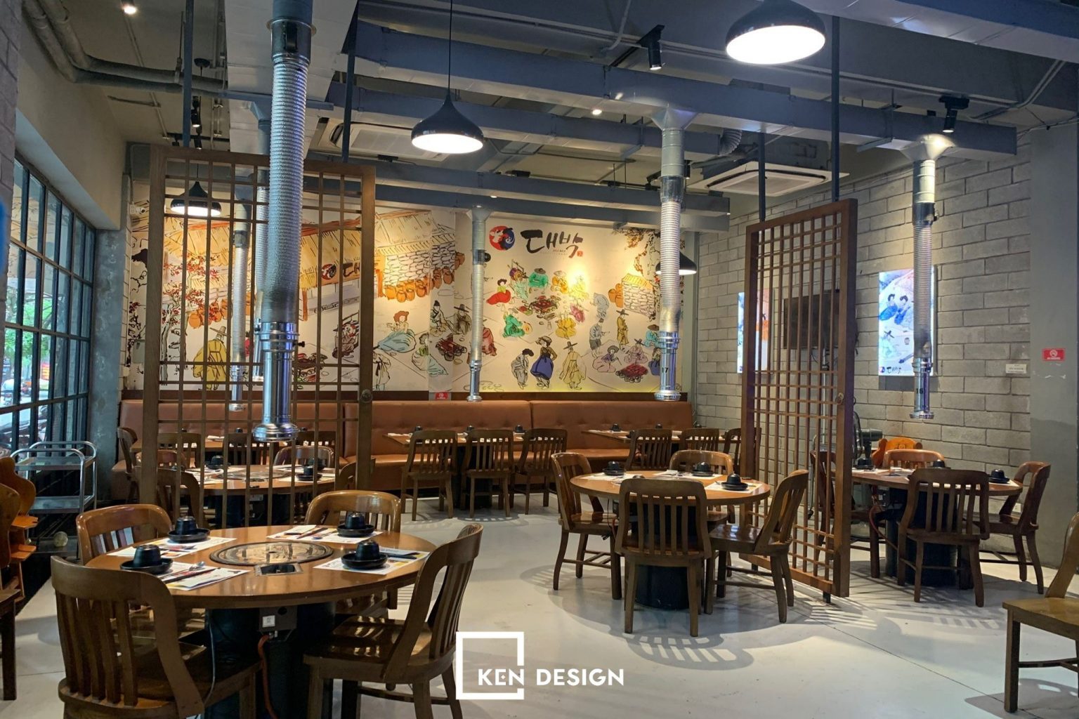 Thiết kế nhà hàng Daebak - Không gian Hàn Quốc đơn giản