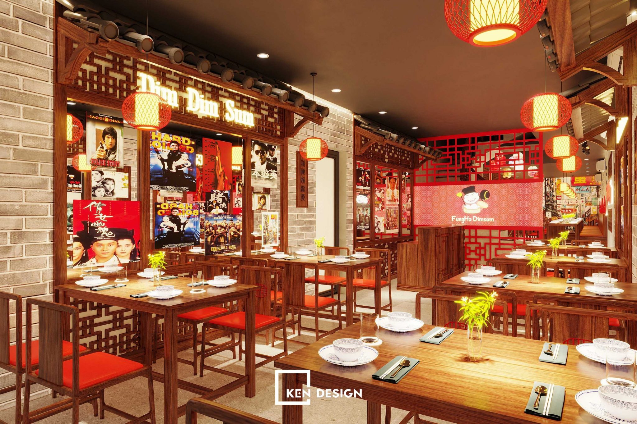 Dự án thiết kế nhà hàng Fung Ha - Cửa Bắc - KenDesign chuyên thiết kế ...