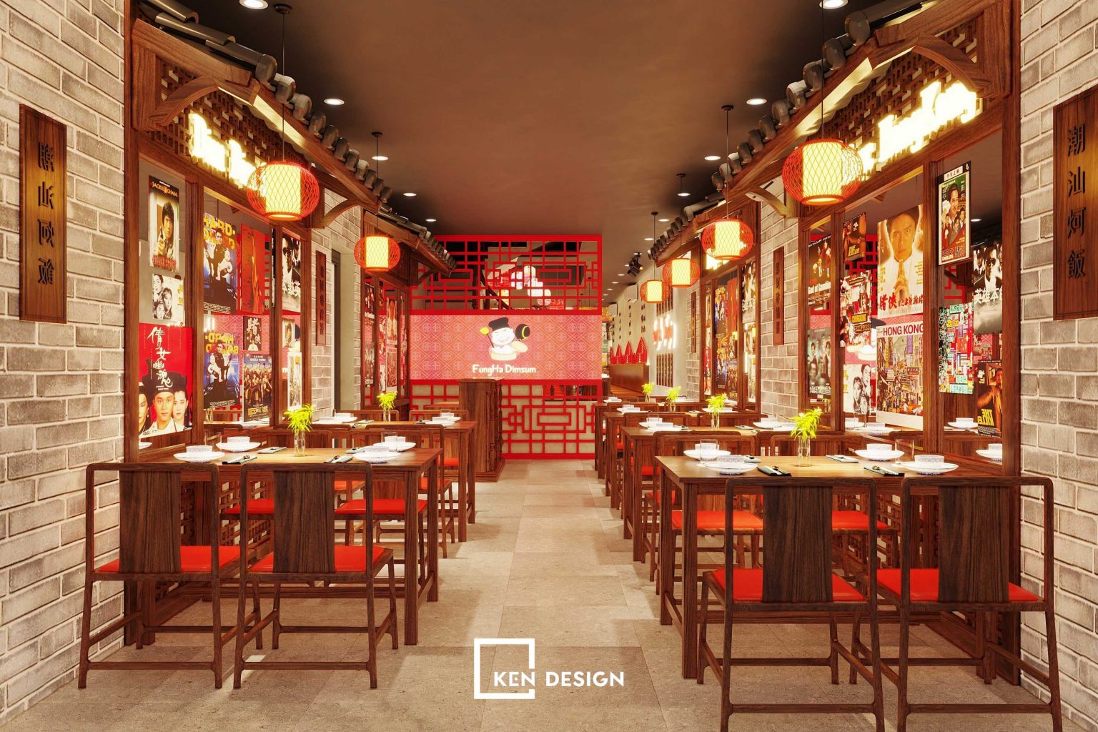 Dự án thiết kế nhà hàng Fung Ha - Cửa Bắc - KenDesign chuyên thiết kế ...