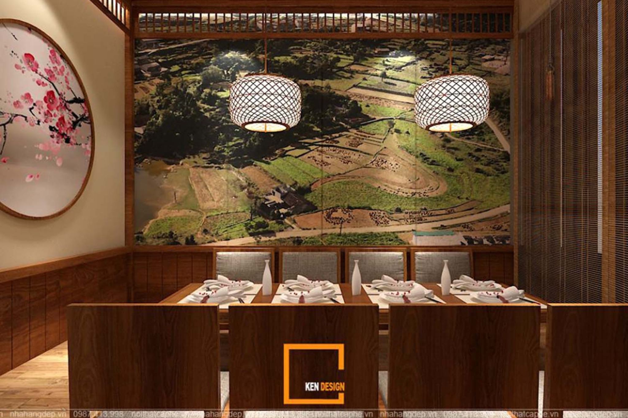 Sự thật về không gian thiết kế của nhà hàng Hinomaru Sushi - Soba