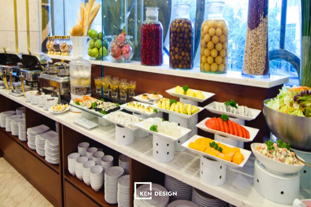 Mẫu thiết kế quầy buffet đẹp cho nhà hàng trong năm 2024
