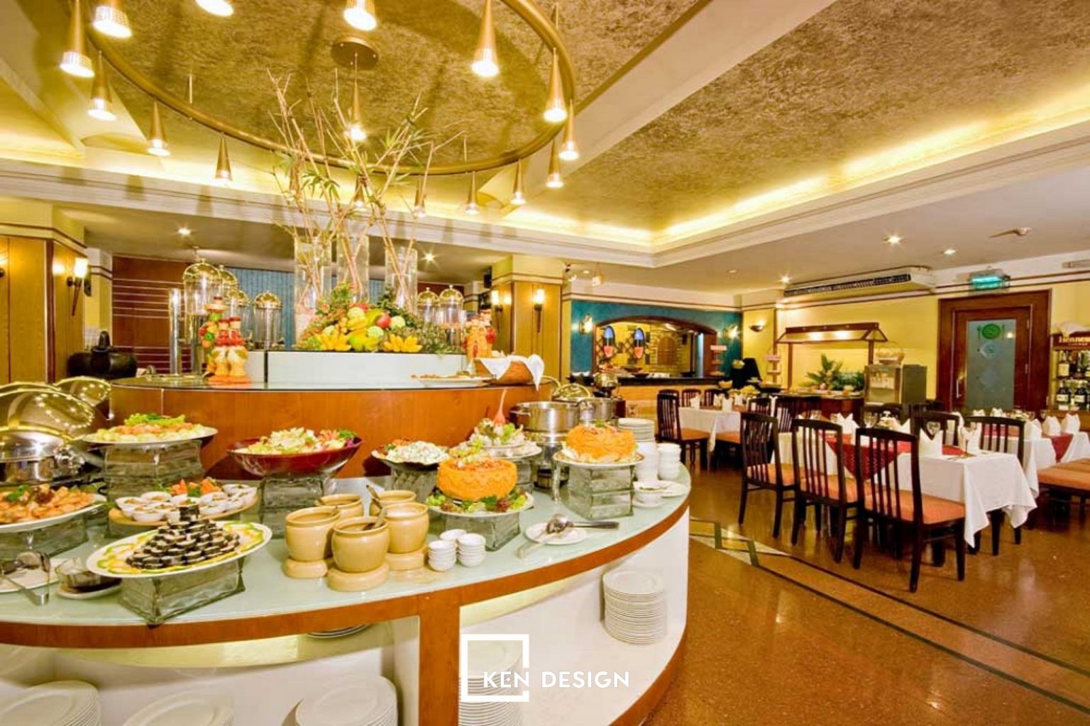 Mẫu thiết kế quầy buffet đẹp cho nhà hàng trong năm 2024