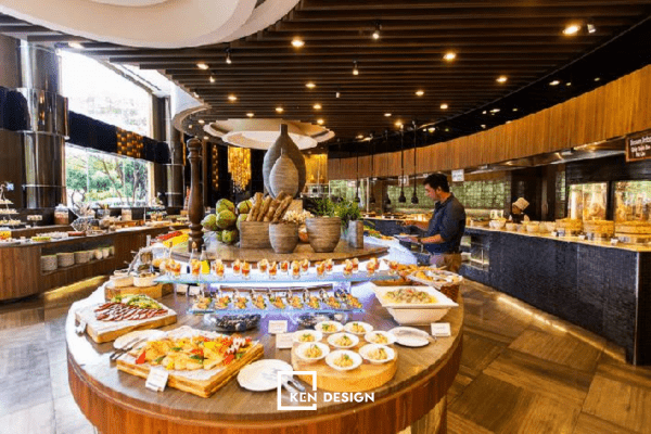 Mẫu thiết kế quầy buffet đẹp cho nhà hàng trong năm 2024